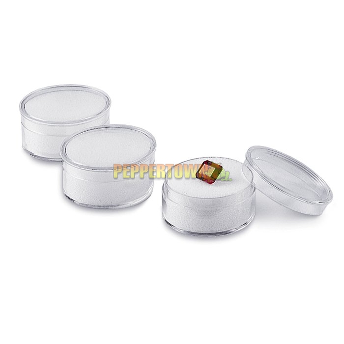 Round Gemstone Box – 30mm dia. x 19mm POD - White - by GEMWORLD online ...