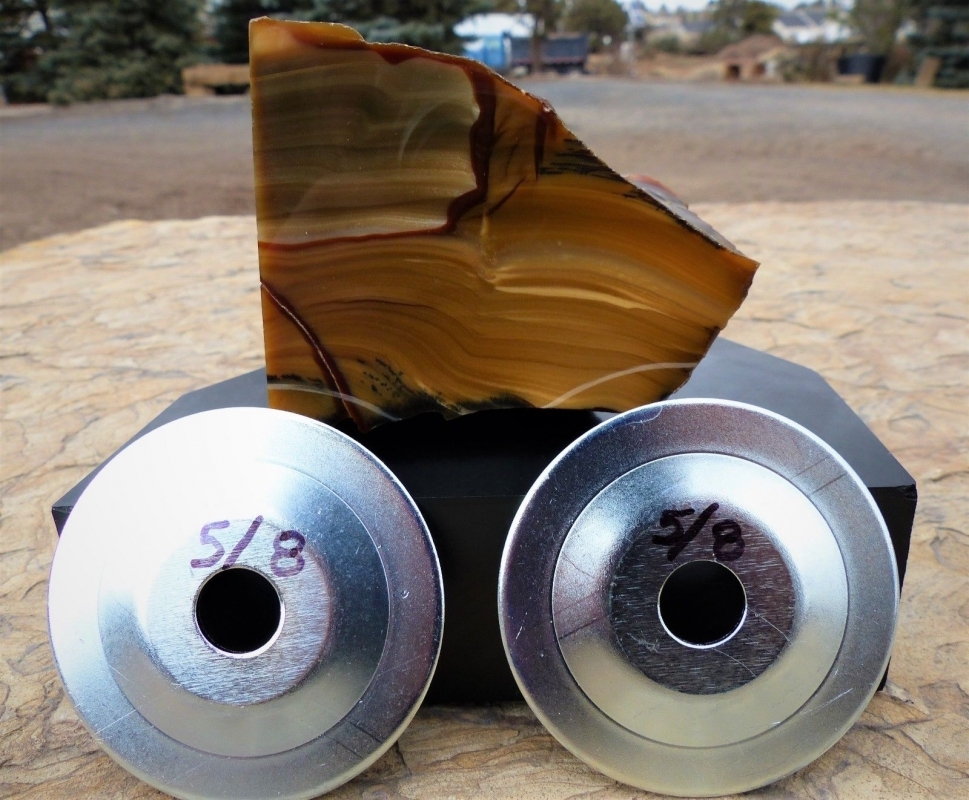 Lortone Cabbing Arbor Steel Flange - 3" x 5/8" - by GEMWORLD online store